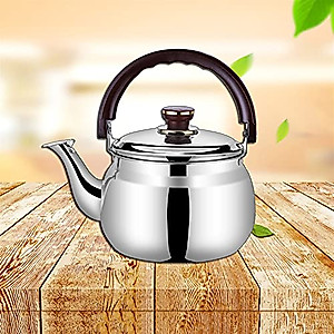 XENITE Tea Kettle Teapot Stainless Steel Boiling Water Tea Kettle Thicken Large Capacity Whistling Tea Pot Beep Reminder Teapot Suitable for Induction Cooker Tea Kettle Teapots (Size : 1.8L)