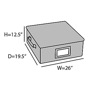 Covermates Keepsakes - Zip-Top Storage Box - Heavy Duty Polyester- Reinforced Handles - Stackable Design - Indoor Storage, Graphite