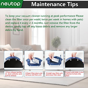 Neutop Replacement Filters Compatible with eufy RoboVac 11S, 15T, 30, 30C, 15C, 12, 25C, 35C, Robot Vacuums Parts Accessories, 9-Pack