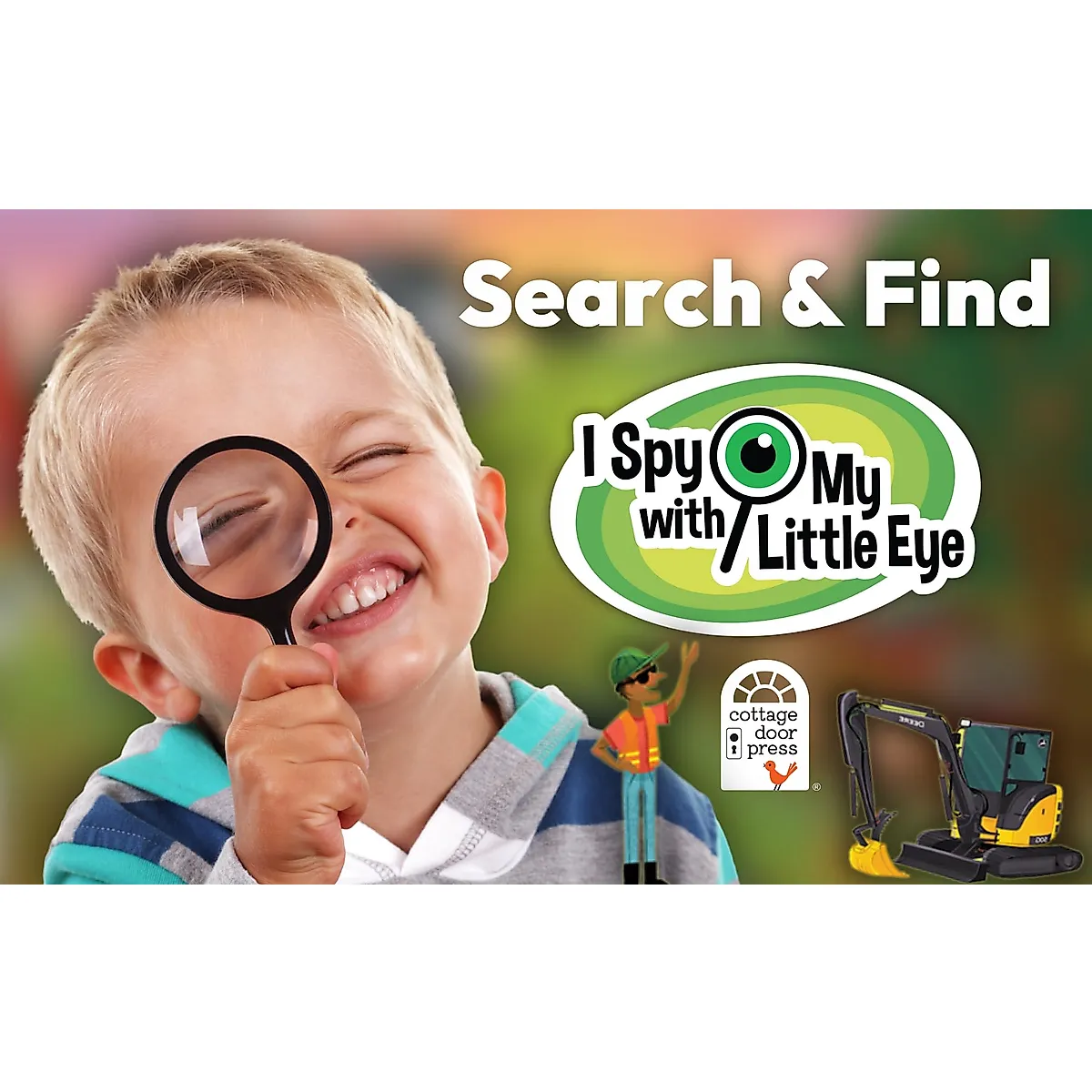 John Deere Kids Farm & Find - I Spy With My Little Eye Kids Search, Find, and Seek Activity Book, Ages 4-8