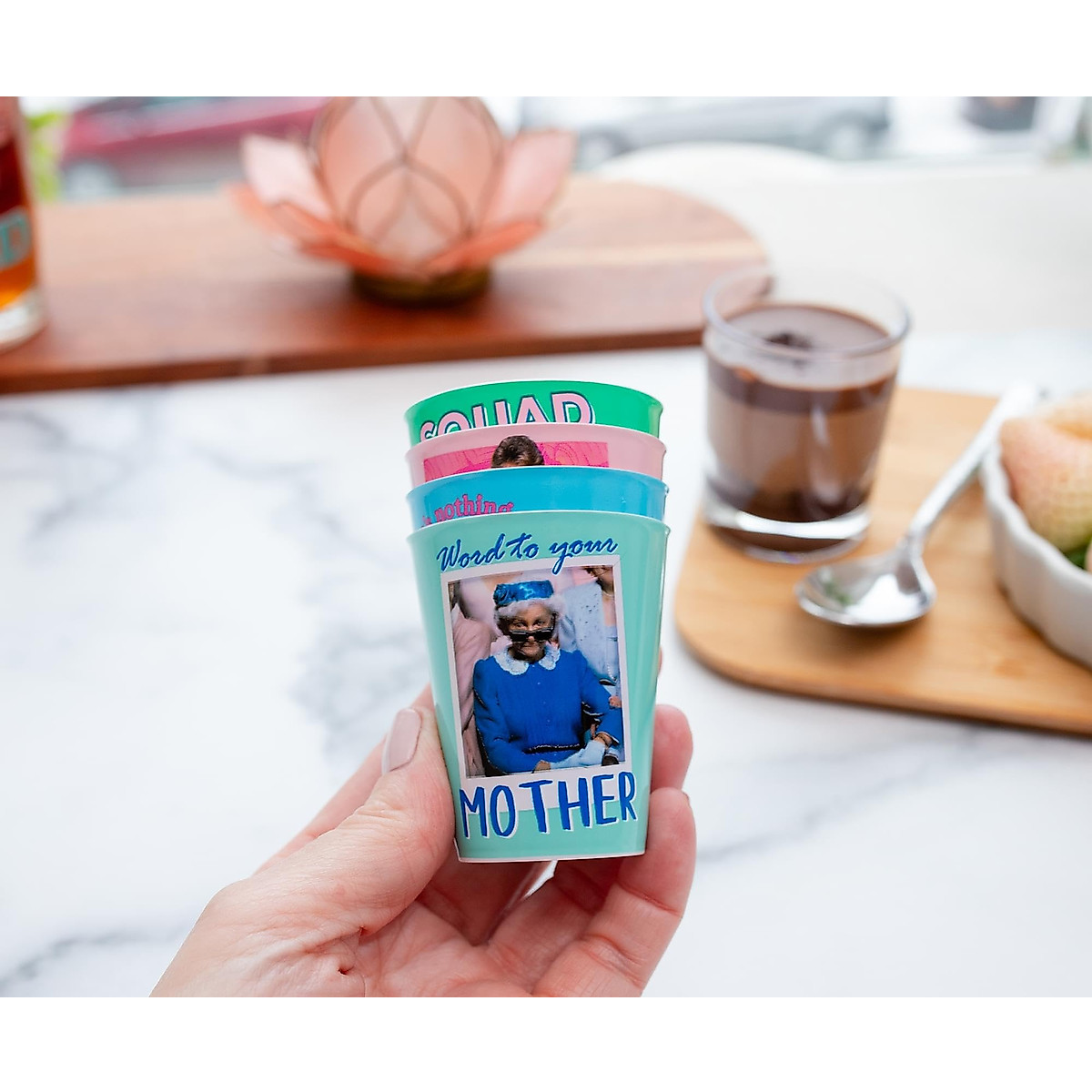 The Golden Girls 2-Ounce Plastic Mini Shot Glass Cups | Set of 4