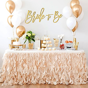 Bride to Be Sign (Gold/Wooden) - Elegant Bridal Shower and Wedding Party Decoration