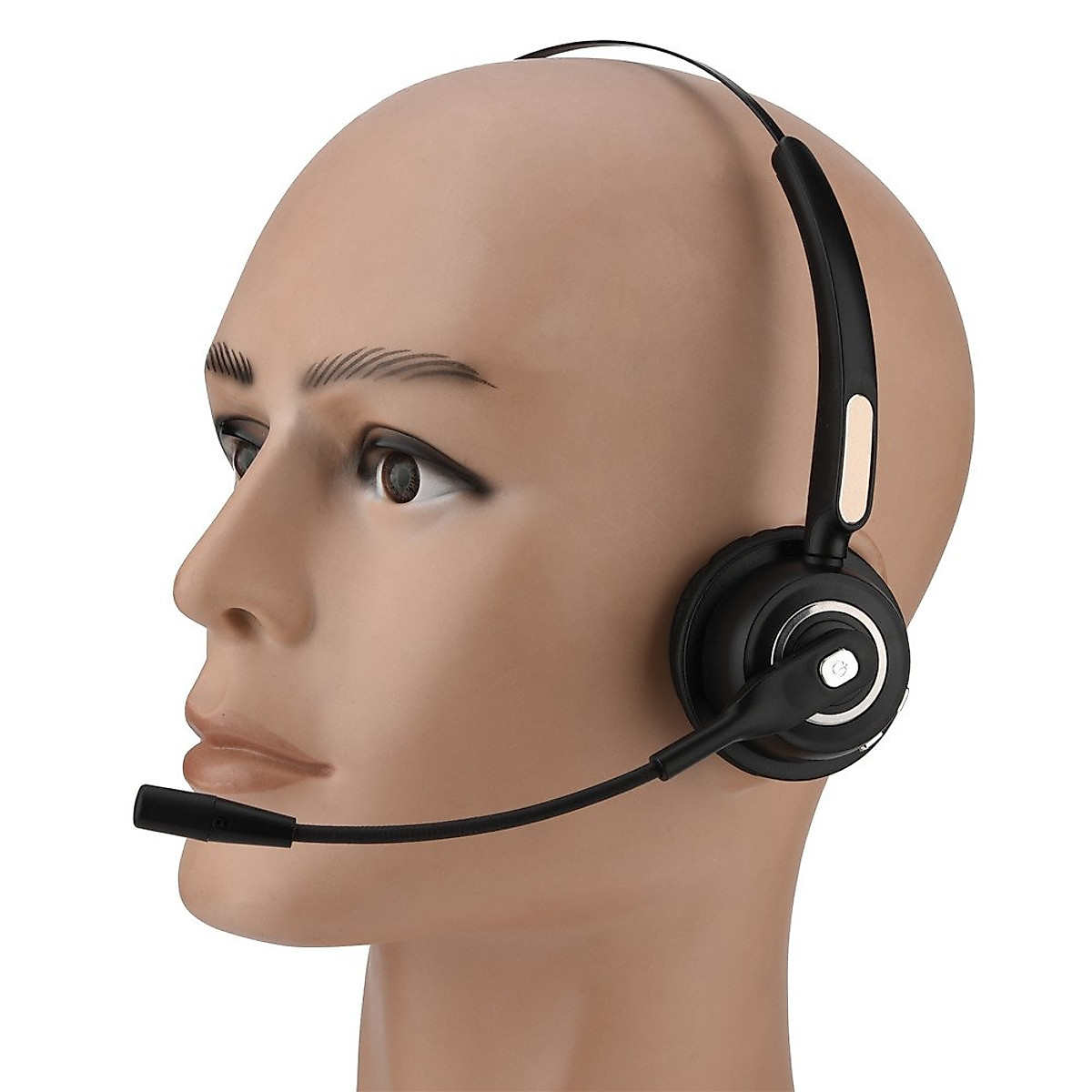 Bluetooth Business Headset with Mic, 12 Hours, Noise Cancelling, Comfortable Wearing, Lightweight for Call Center, Computer, Telephone, Desktop Box