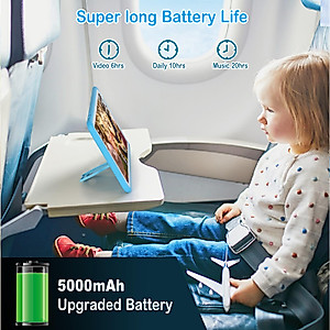 Kids Tablet, Android Tablet for Kids 10.1 Inches, 64GB Kids Tablet with Case, Dual Camera, WiFi, Bluetooth, GMS, Kidproof App Pre-Installed, Parent Control, Education, Google, YouTube (Blue)