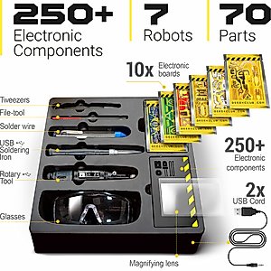 Geeek Club Robot Building Kit for Kids - Magic Voodoo Bots with Tools - Robotics STEM Construction Set - Smart Build Your Own Robot Kit for Adults - Kid Robotic Toys - DIY Science Engineering Kits