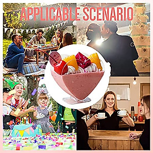 HJW 100 Pack 4 oz Clear Plastic Dessert Cups with Spoons, Mini Appetizer Serving Plates Disposable Bowls for Desserts, Appetizers, Puddings, Mousse, Fruit Parfait and More