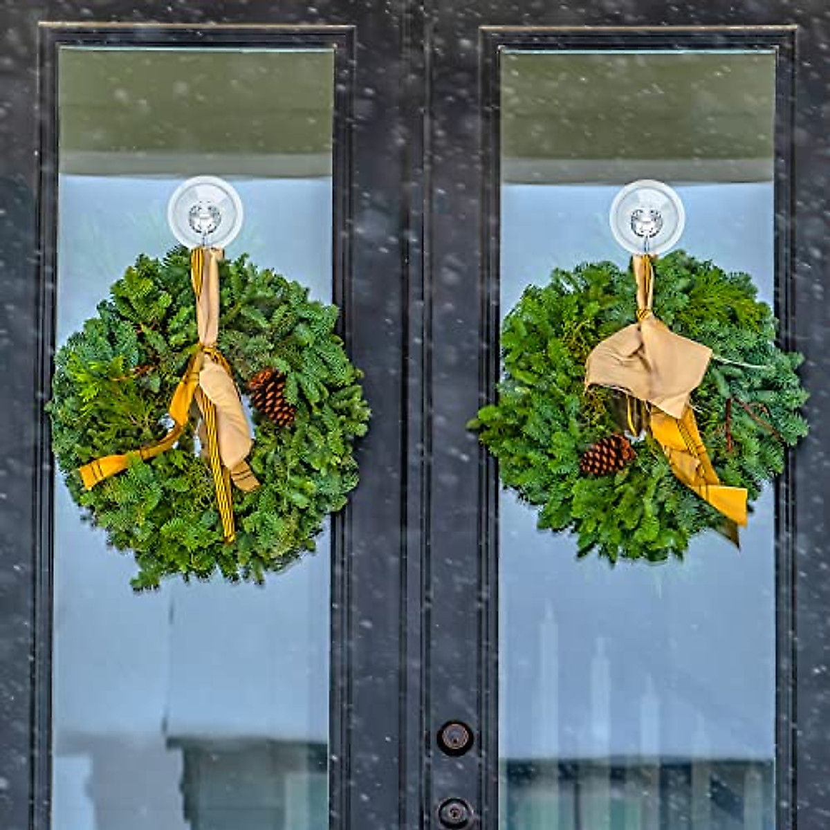 VIS'V Suction Razor Hooks, Clear Removable Suction Cup Razor Holder Shower Wall Heavy Duty Suction Shaver Holder Bathroom Kitchen Suction Hooks for Razor Towel Loofah Utensils Plug Wreath - 2 Pcs