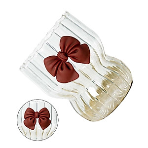 MINGMU Small Glass Cup Practical Coffee Cup Versatile Glass Milk Cup Fashionable Drinking Utensils Suitable For Daily Use Glass Cup For Home And Office, Pink