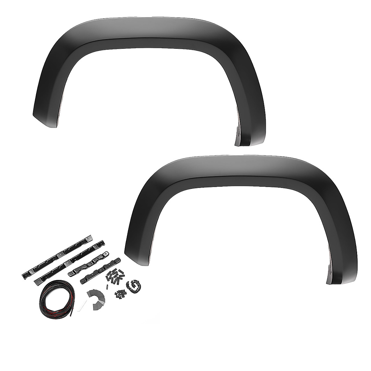 Bushwacker Extend-A-Fender Extended Front Fender Flares | 2-Piece Set, Black, Smooth Finish | 50009-11 | Fits 1994-2001 Dodge Ram 1500; 1994-2002 Ram 2500, 3500