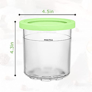 Creami Pint Containers, for Ninja Creami Pints, Creami Deluxe Pints Bpa-Free,Dishwasher Safe for NC301 NC300 NC299AM Series Ice Cream Maker