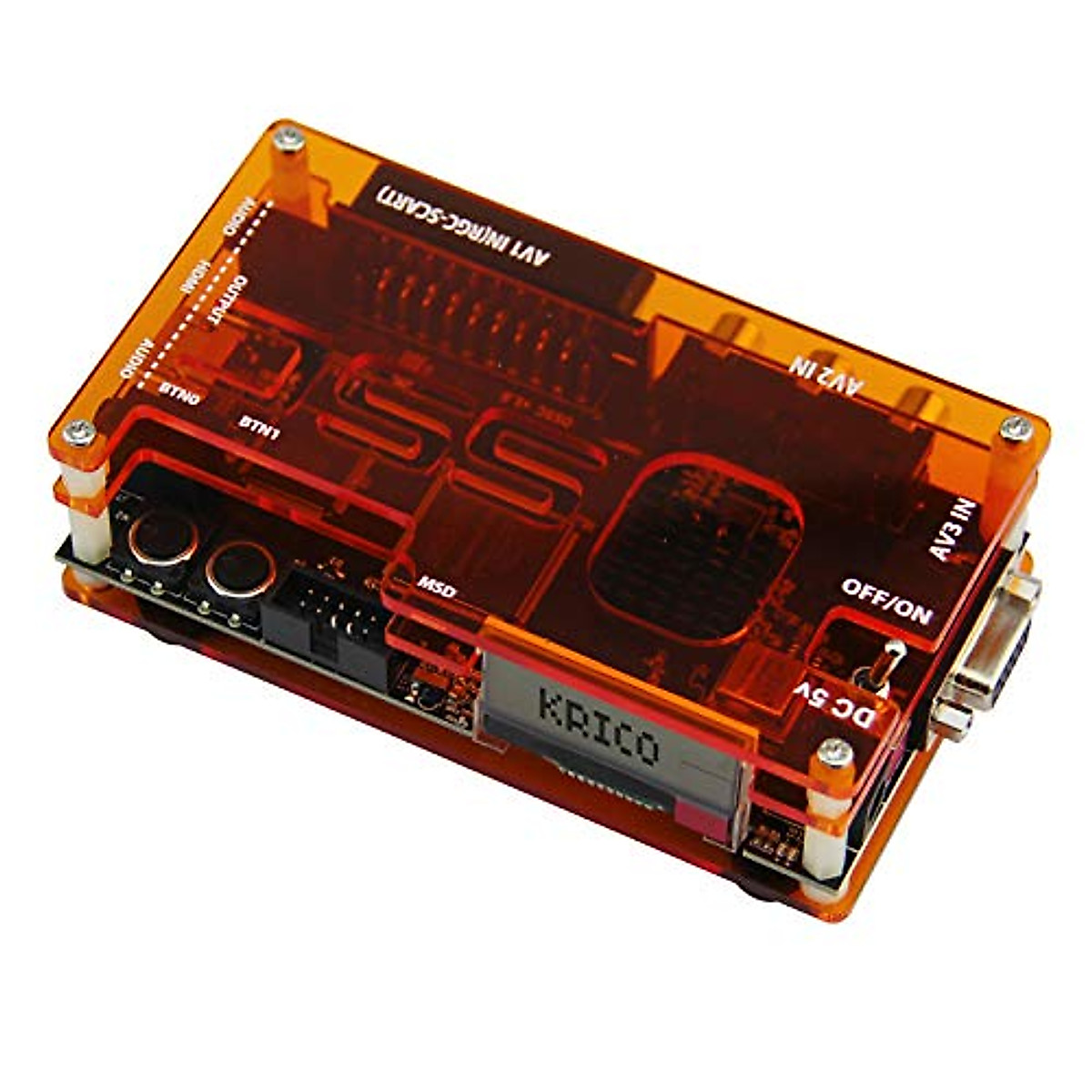 SODIAL Ossc Hdmi Converter Kit for Retro Game Console 1 2/ One 360/Atari Series/Dreamcast/Sega Series and So On(EU Plug) Orange