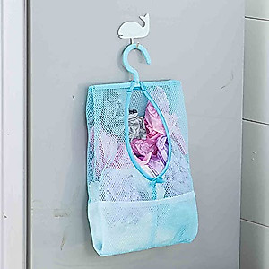 Wall Hanging Clothes Laundry Bag Mesh Organizer Sundries Toy Pouch