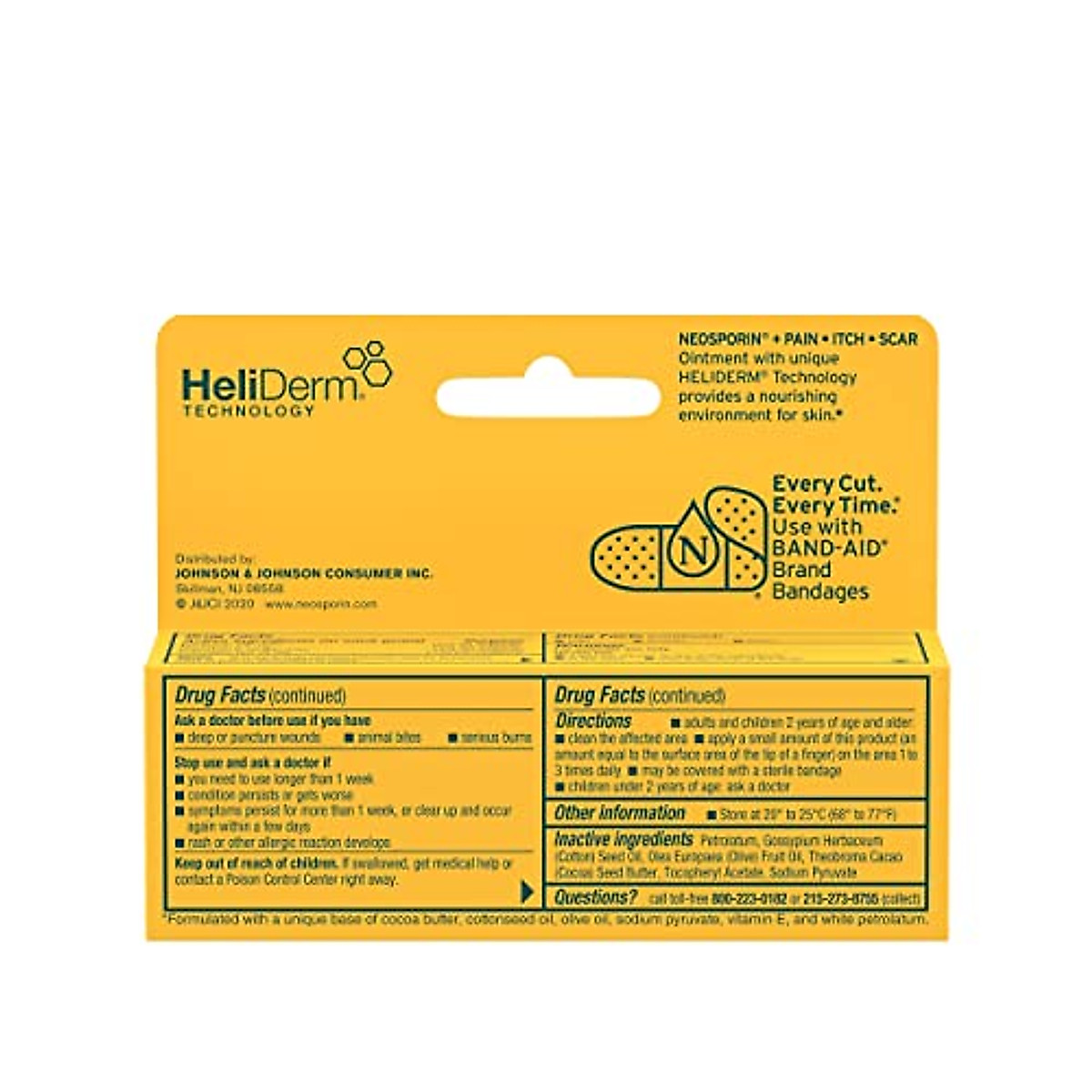 Neosporin Antibiotic Pain-Relieving, Anti-Itch, & Scar Appearance Minimizer Ointment with Neomycin & Bacitracin Zinc, 24-Hour Infection Protection for Minor Cuts, Scrapes & Burns,.5 oz