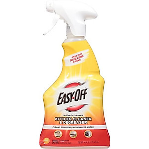 Easy Off Specialty Kitchen Degreaser Cleaner, Clear, Lemon, 16 Fl Oz