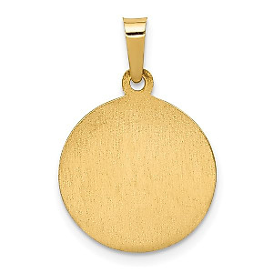 IceCarats 14K Yellow Gold Saint Anne Medal Necklace Charm Pendant 22.75mm x 15.5mm Only