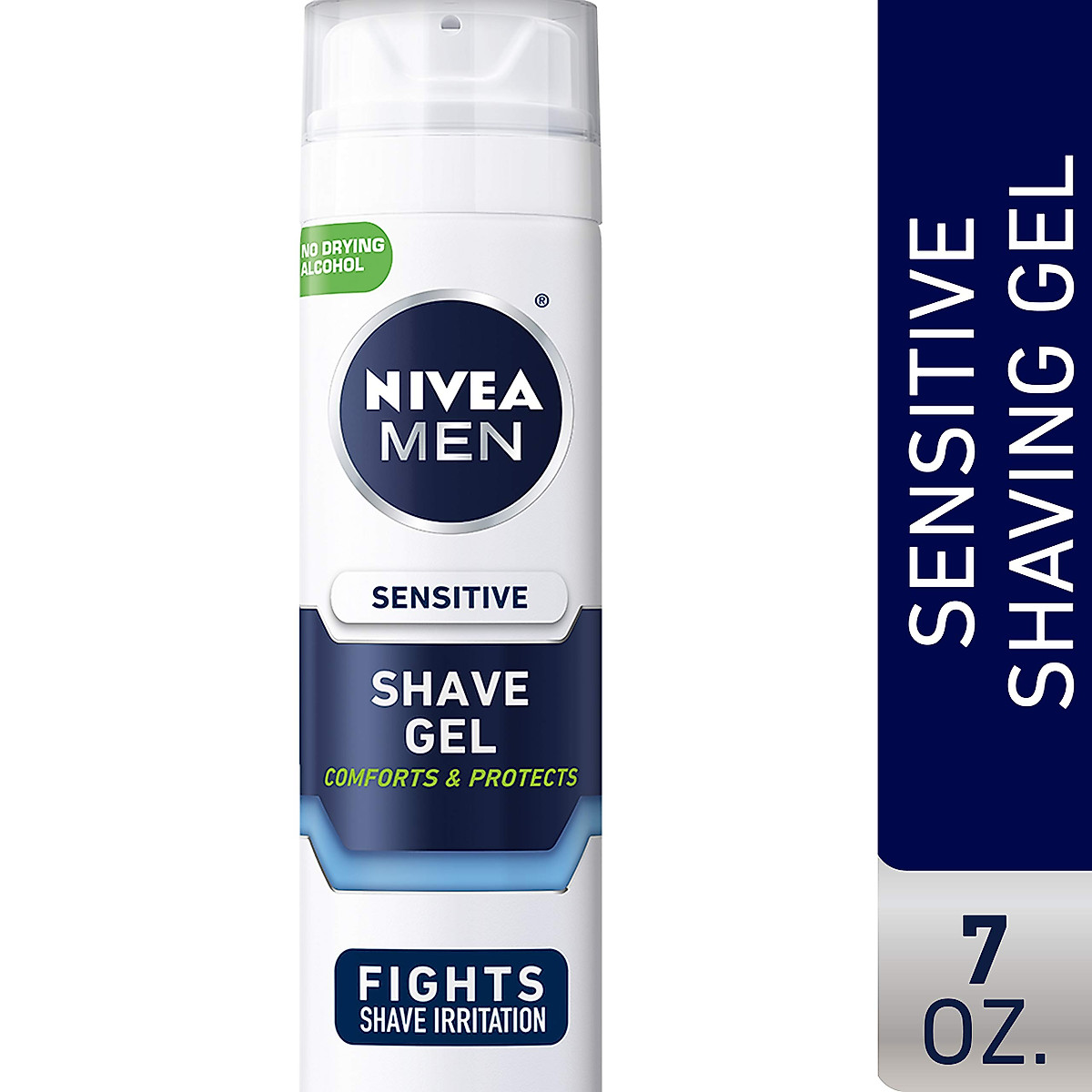 NIVEA Men Sensitive Shaving Gel - Protects Sensitive Skin From Shave Irritation - 7 oz. Can