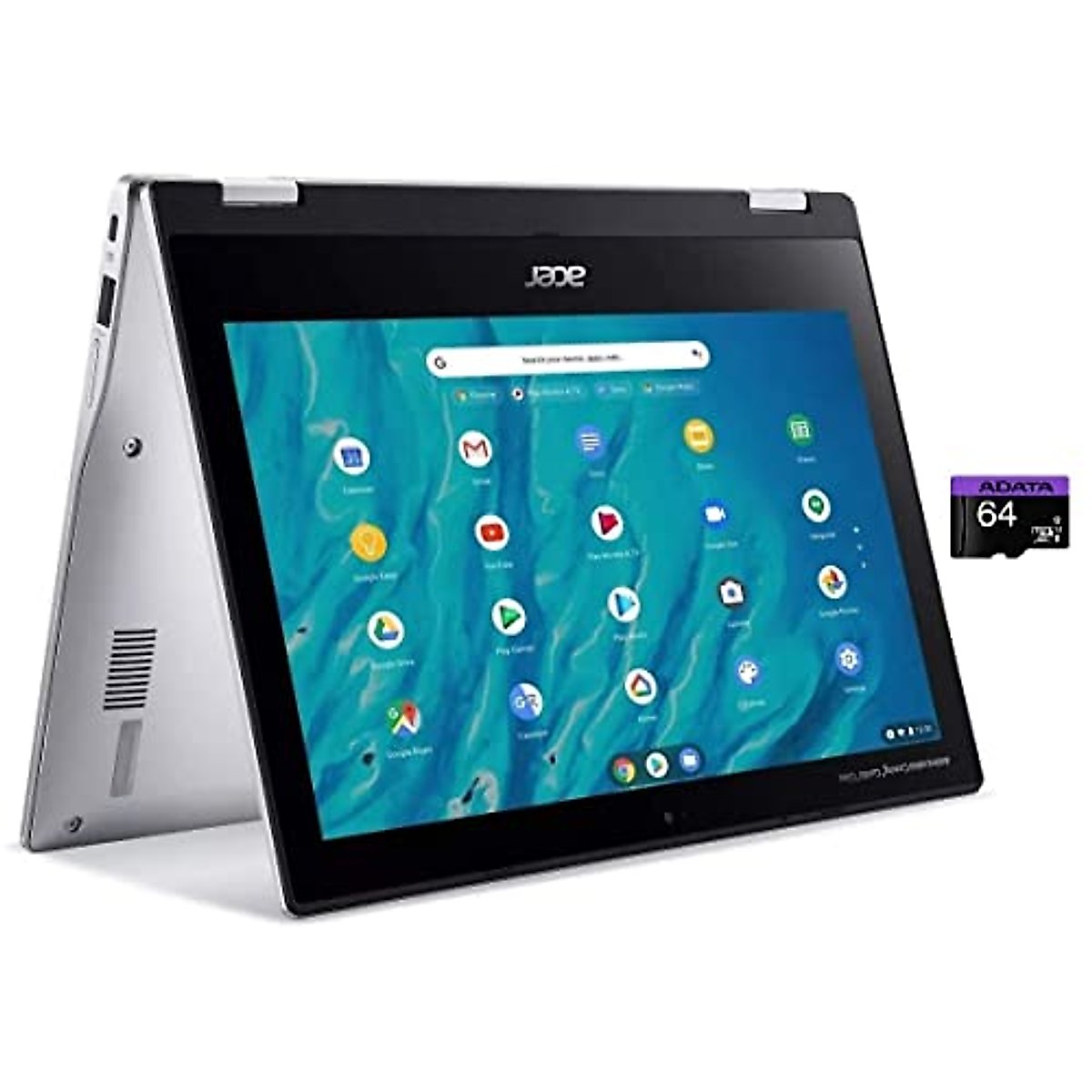 Acer Chromebook Spin 311 Convertible 2-in-1 Laptop, MediaTek MT8183C Octa-Core Processor, 11.6in HD Touch, 4GB LPDDR4, 32GB eMMC, Gigabit, WiFi 5, Bluetooth, Google Chrome