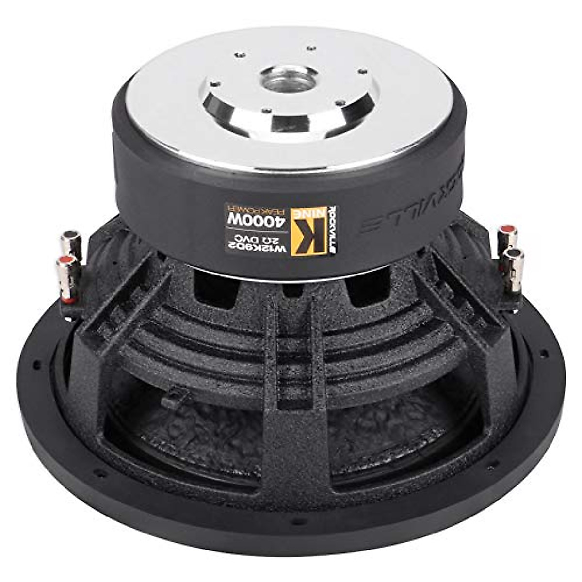 Rockville (2) W12K9D2 12" 8000 Watt Car Subwoofers+Mono Amplifier+Copper Amp Kit