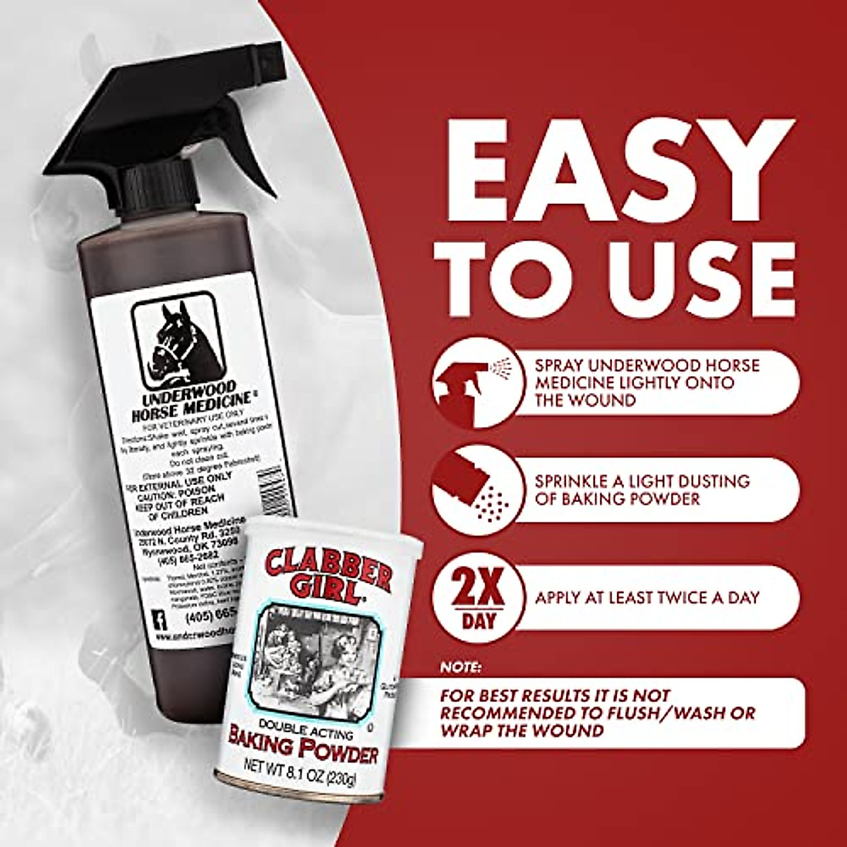 Topical Wound Spray Refill Bottle with Spray Trigger 16 oz - Wound Care Spray for Faster Healing of Scrapes, Cuts, and Wounds - Spray Solution for Equine, Pets, and Other Farm Animals