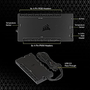 CORSAIR iCUE COMMANDER CORE XT, Digital Fan Speed and RGB Lighting Controller