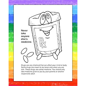 ZOCO - Drug Use Prevention - Educational Coloring Books (25 Bulk Pack, Without Crayons) - Community Outreach, Stay Drug Free Safety Handouts for Children - Games, Puzzles, Activities for Kids