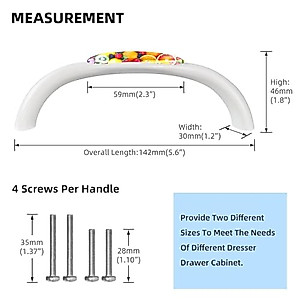 Pull Handle Fence Handle Long Cabinet Handles for Interior, Closet, Drawer, Outdoor, Garage, Lovely Fruit