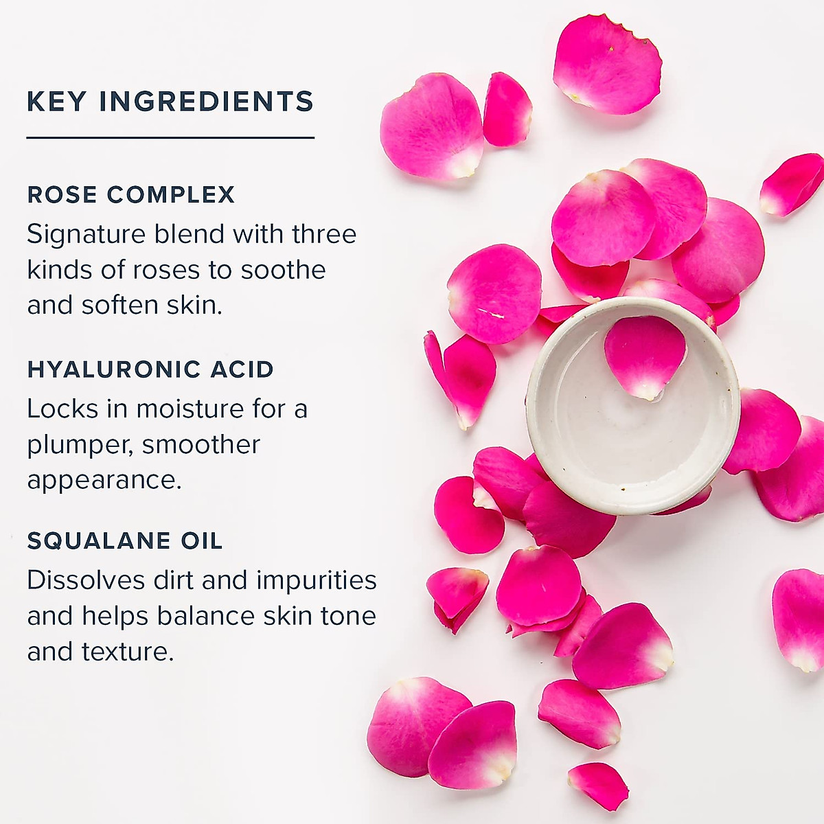 HERITAGE STORE Rosewater Facial Cleanser, pH Balanced Milk Wash Purifies and Nourishes w/ Squalane and Rose Complex, Dry to Combination Skin, Hypoallergenic, Vegan, Cruelty Free, 60-Day Guarantee, 4oz