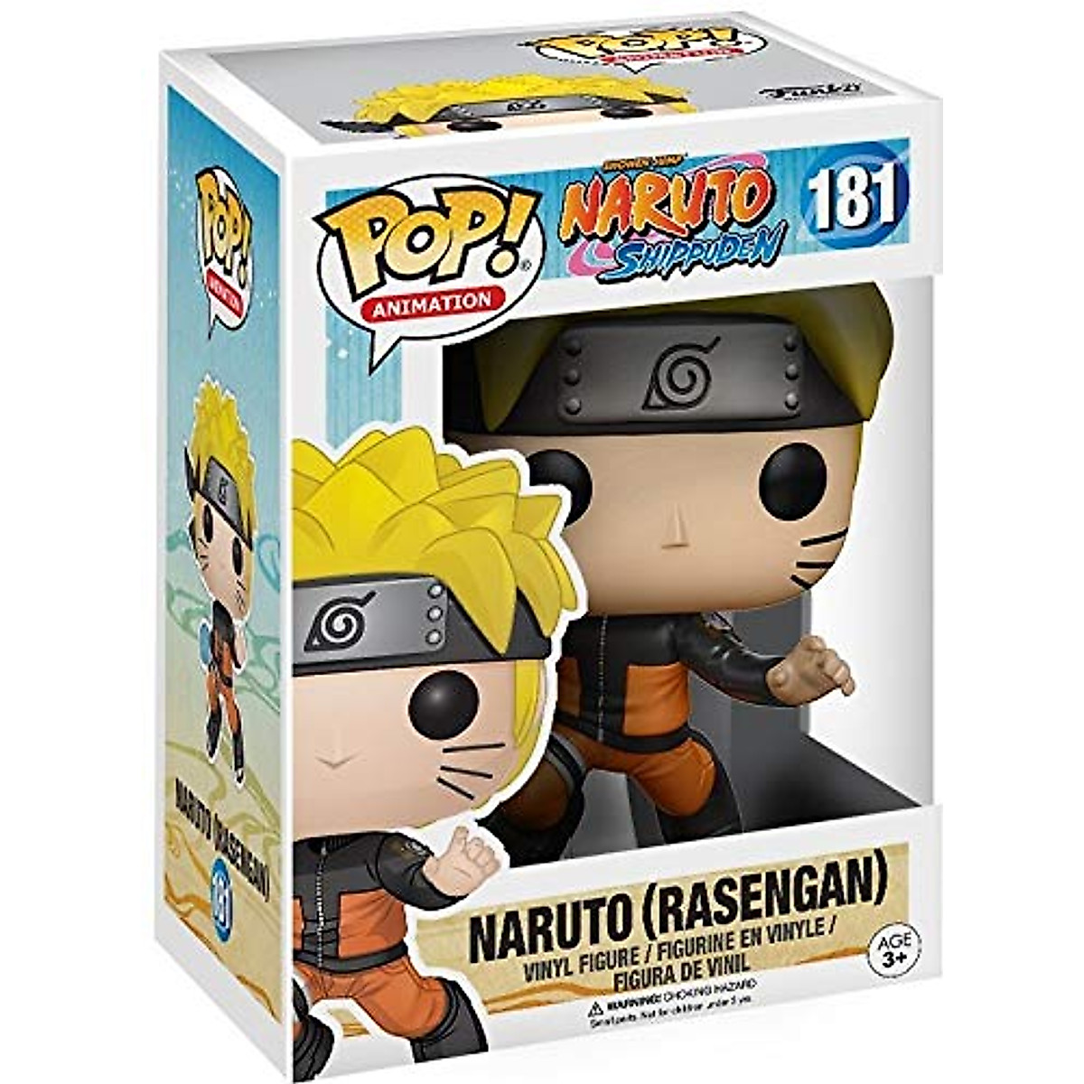 POP Naruto Shippuden - Naruto (Rasengan) Funko Pop! Vinyl Figure (Bundled with Compatible Pop Box Protector Case), Multicolor, 3.75 inches