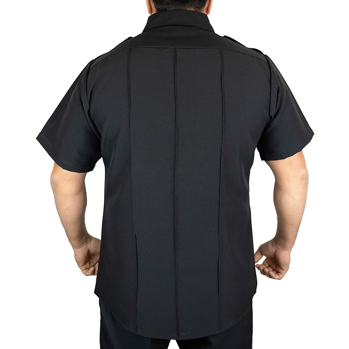 First Class 100% Polyester Short Sleeve Men's Uniform Shirt White (US, Alpha, XX-Large, Regular, Regular, Black)