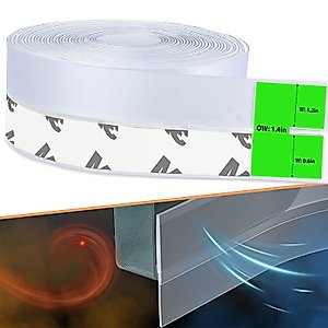 Updated Weather Stripping Door Seal, Door Draft Stopper Silicone Seal Strip for House and Glass Shower Doors for Windows Gaps of Collision and Side, Window Insulation for Winter