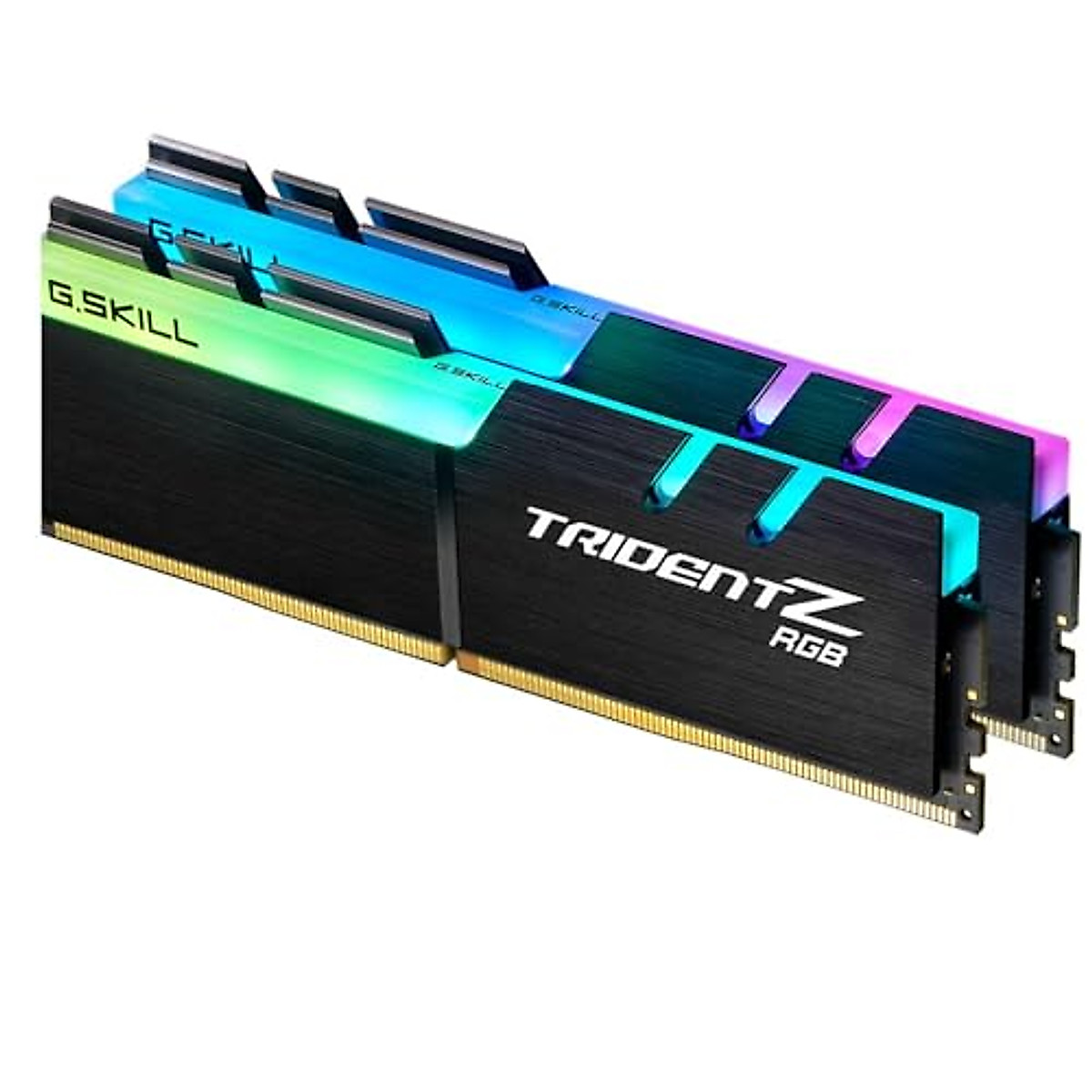 G.SKILL F4-3200C14D-16GTZR Trident Z RGB Series 16 GB (8 GB x 2) DDR4 3200 MHz PC4-25600 CL14 Dual Channel Memory Kit - Black with Full Length RGB LED Light bar