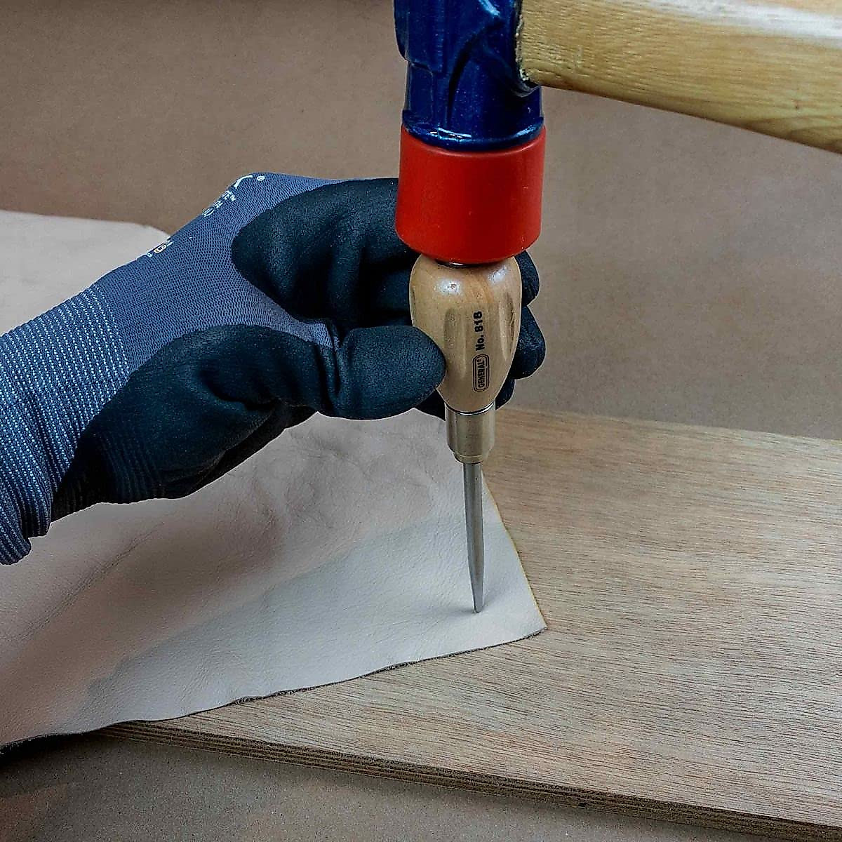 General Tools Scratch Awl Tool with Hardwood Handle - Scribe, Layout Work, & Piercing Wood - Alloy Steel Blade