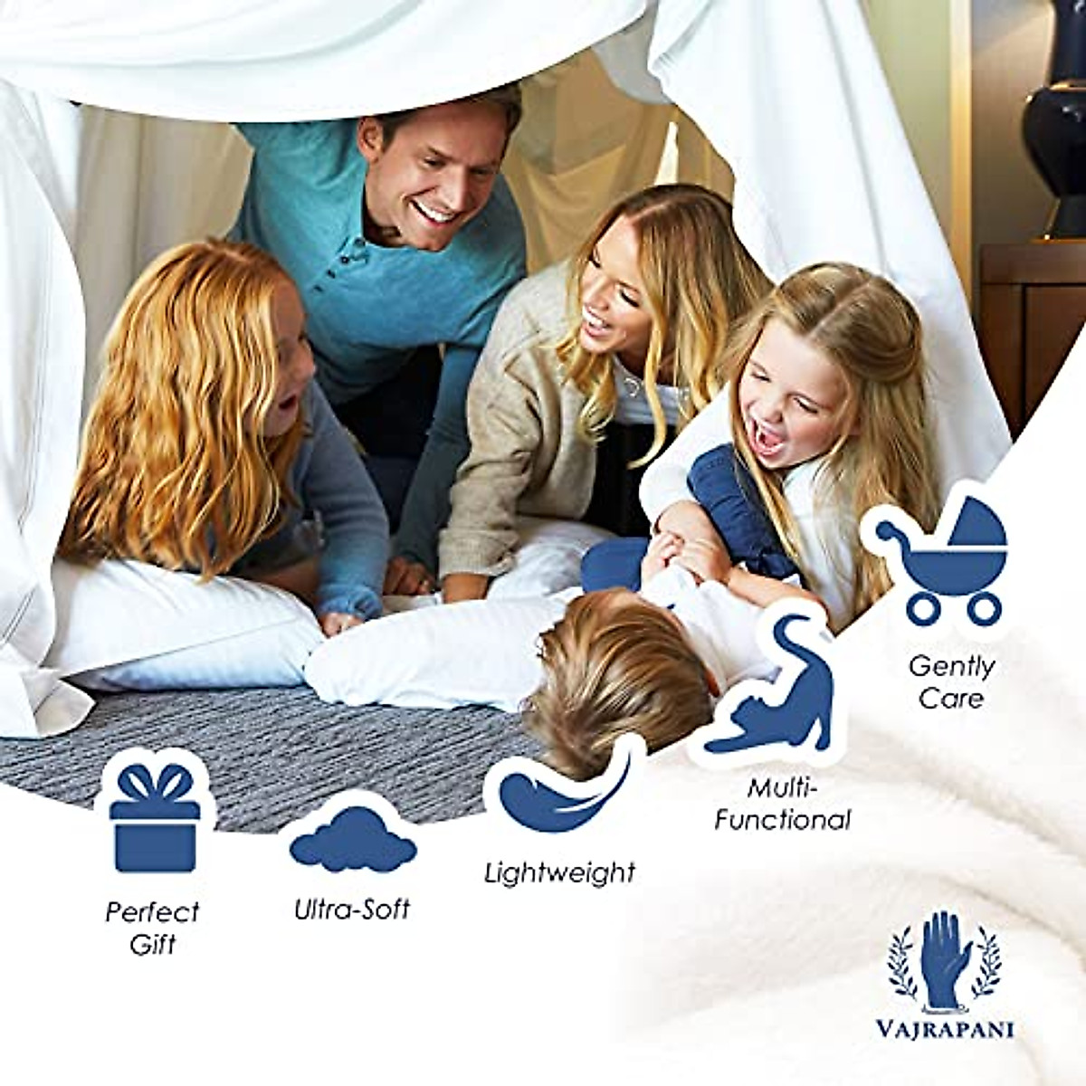 Prayer Blanket Throw with Scripture Bible Verse- Be Strong and Courageous Joshua 1:9, Religious Gift for Women Men Christian Spiritual Healing Blanket Home Bed Couch Teen Size 50"x60" Flower