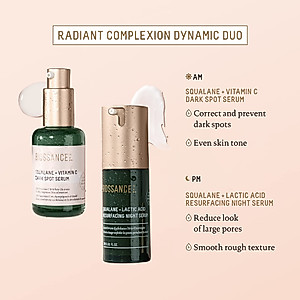 Biossance Squalane + Lactic Acid Resurfacing Night Serum. An Exfoliating AHA to Soften and Smooth Skin, Diminish Fine Lines and Brighten Complexion (1.0 ounces)