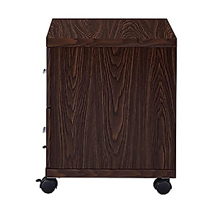 Coaster Furniture Coaster Contemporary Medium Oak Peel 2 Drawer Computer Stand 17.75" D x 17.75" W x 22.62" H 800832