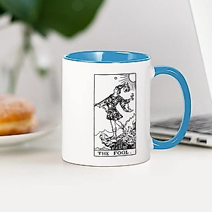 CafePress The Fool Rider Waite Tarot Card Mug Ceramic Coffee Mug, Tea Cup 11 oz