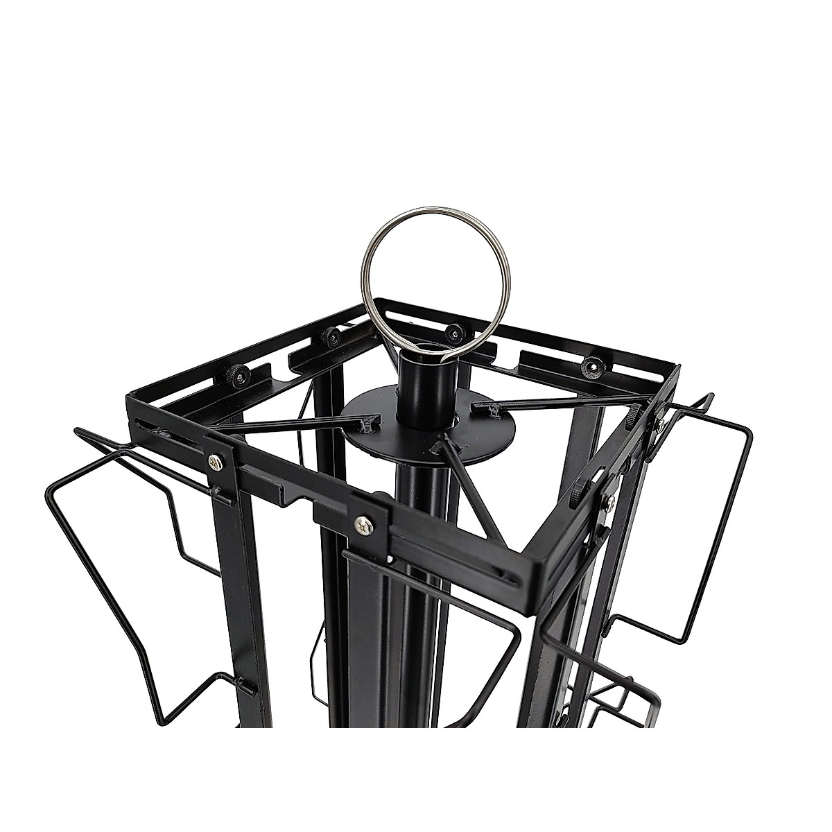 Adjustable Greeting Card Rack Display Stand 4 Tier 16 Pocket Organizer Postcard CD DVD Book Brochure Literature Rotating Spin 7X5 6X4 4X5 5X7. Pocket Size: 4.6-10"Wide X 8"High 11602-R-8"-NPF