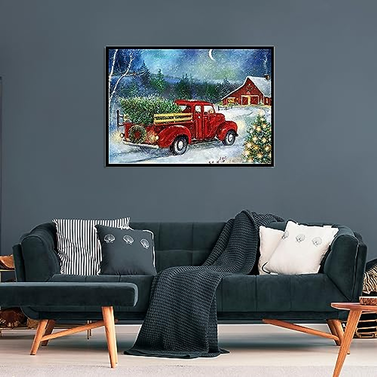 LWZAYS Cross Stitch Kits-Stamped Cross Stitch Kits for Beginners Adults 12x16inch Landscape Counted DIY Embroidery Needlepoint Kits Home Decor (YS16-)