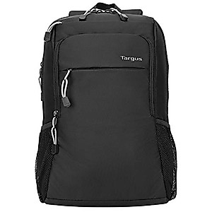 Targus Intellect Advanced Laptop Backpack for Lightweight Water-Resistant Slim Travel with Padded Back Support, Quick Access Stash Pouch, Protective Sleeve for 15.6-Inch, Black (TSB968GL)