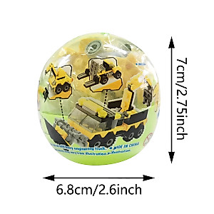 Holydeck 8 Pack Easter Eggs with Vehicle Building Blocks for Kids Assembly Building Cars,Great for Easter Party Favors,Easter Basket Stuffers,Goodie Bags