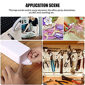 6PCS Premium Double Sided Tape for Crafts, Multi-Size Double Sides Adhesive Tapes for Arts, Scrapbook Tapes for DIY Photos, Gift Wrapping, Scrapbooking, Paper Backing, Office School Supplies (65FT)