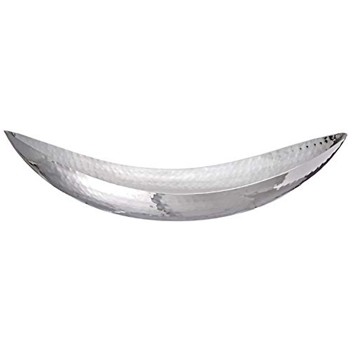 Elegance Hammered 14-1/2 by 8-Inch Stainless Steel Oval Fruit Bowl