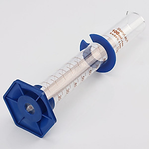 stonylab Graduated Cylinder, Laboratory Borosilicate Glass Graduated Measuring Cylinder with Plastic Hexagonal Base and Protective Collar, 100 ml