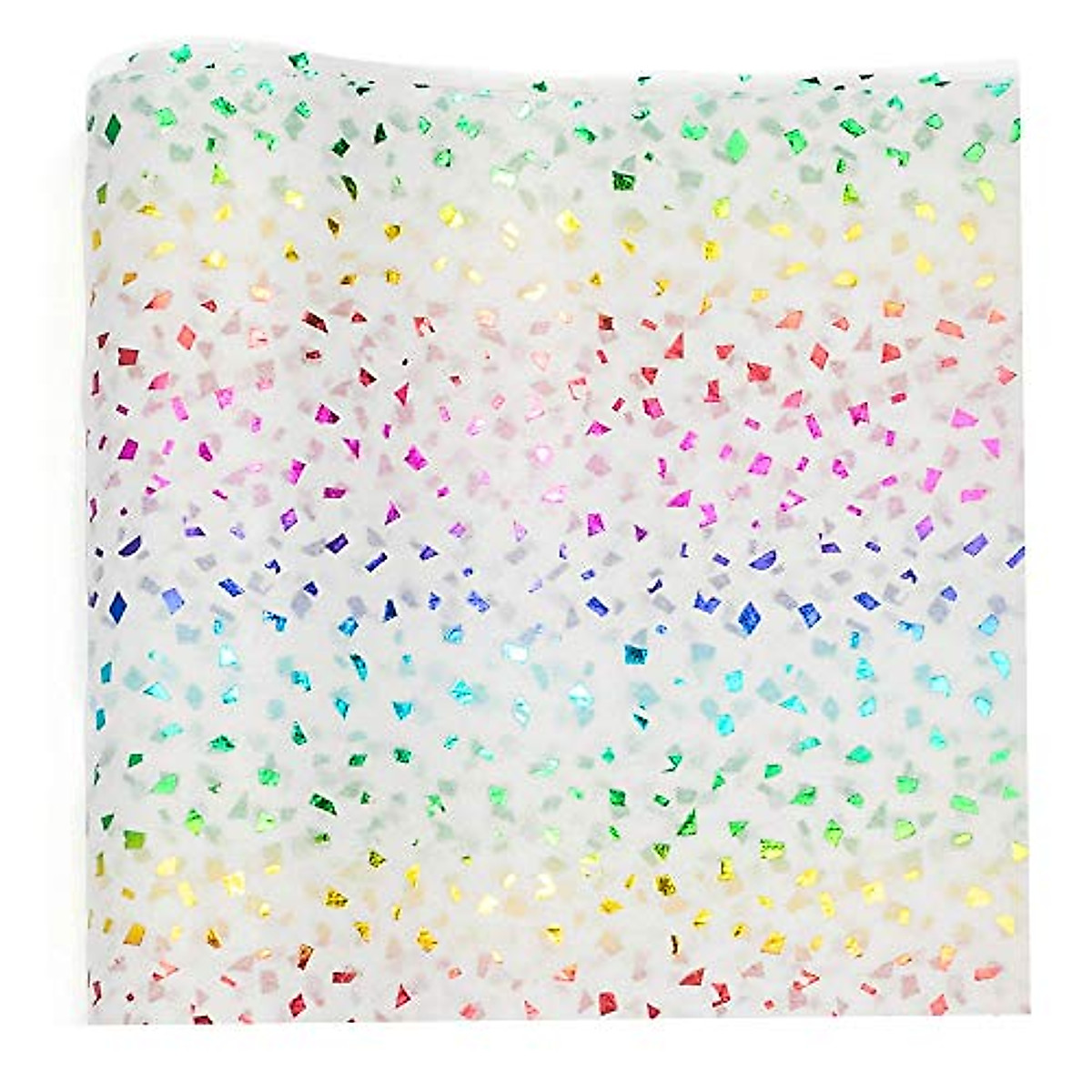 BonBon Paper Unicorn Rainbow Tissue Paper | 36 Sheets of Premium Unicorn Rainbow Tissue Paper for Gift Wrapping and Gift Bags | Beautiful White Bundle with Rainbow Glitter Accent | Size 20”x30”