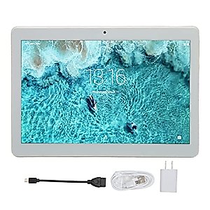 VINGVO Tablet PC, T10W 2MP Front Camera 128GB Extended Storage Dual SIM Dual Standby 10.1 Inch Tablet for Android 12 for Calling (US Plug)
