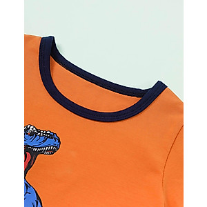 MIGU Toddler Boys Clothes 4-5T Short Sleeve Shirts Tops Shorts Pants Set 2pcs Spring Summer Clothes Dinosaur Outfits