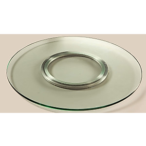 MILAN Glass Lazy Susan, 24", Clear