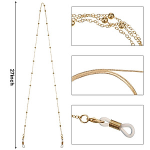 Frienda 10 Pieces Eye Glass Chains for Women Beaded Eyeglasses Strap Eye Glasses Holders Around Neck Eyeglasses String Holder Glasses Necklace Glasses Cord Lanyard Gift, 10 Styles
