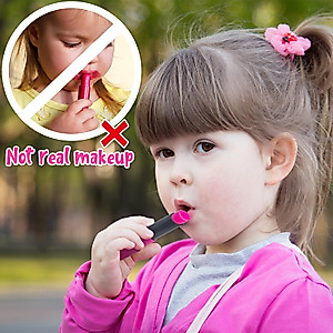 Mozok Kids Makeup Kit for Girl, 15 Pcs Princess Pretend Makeup Play Purse Set with Accessories, Kids Dress Up Purse Girl Toys for 3 4 5 6 7 8 9 10 Years Old Little Girls Toddlers Birthday Gifts