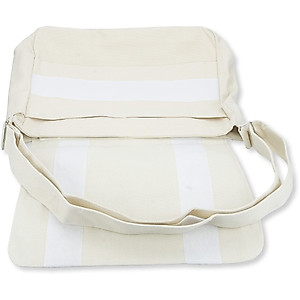 Canvas Messenger Bag Cross Body Bag Shoulder Bag Simple Design Thick and Sturdy (Beige)